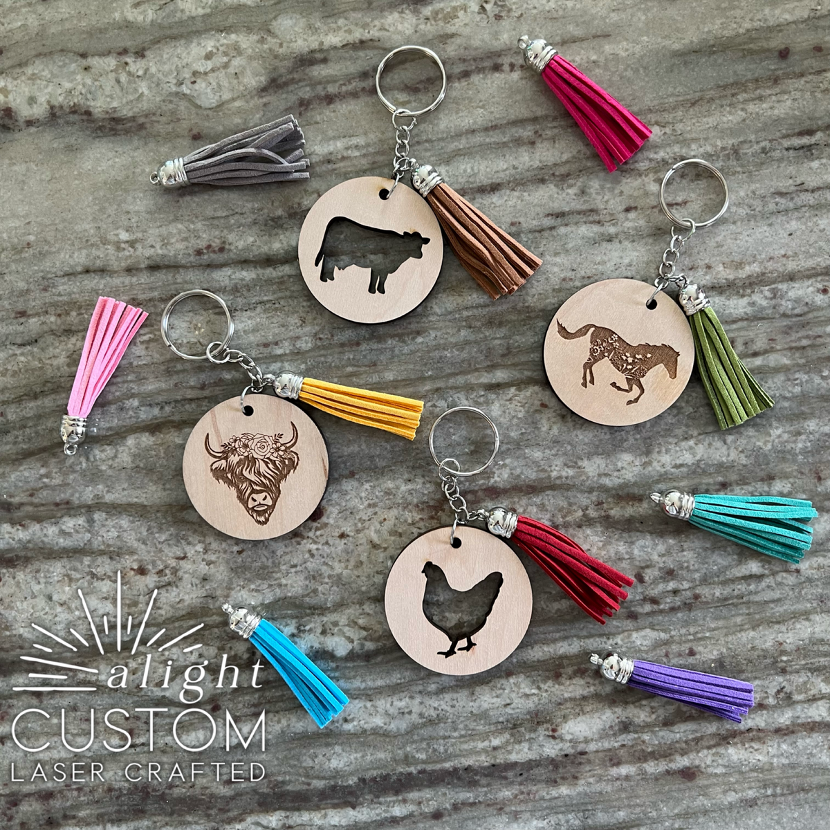 Farm Inspired Keychains – Alight Custom