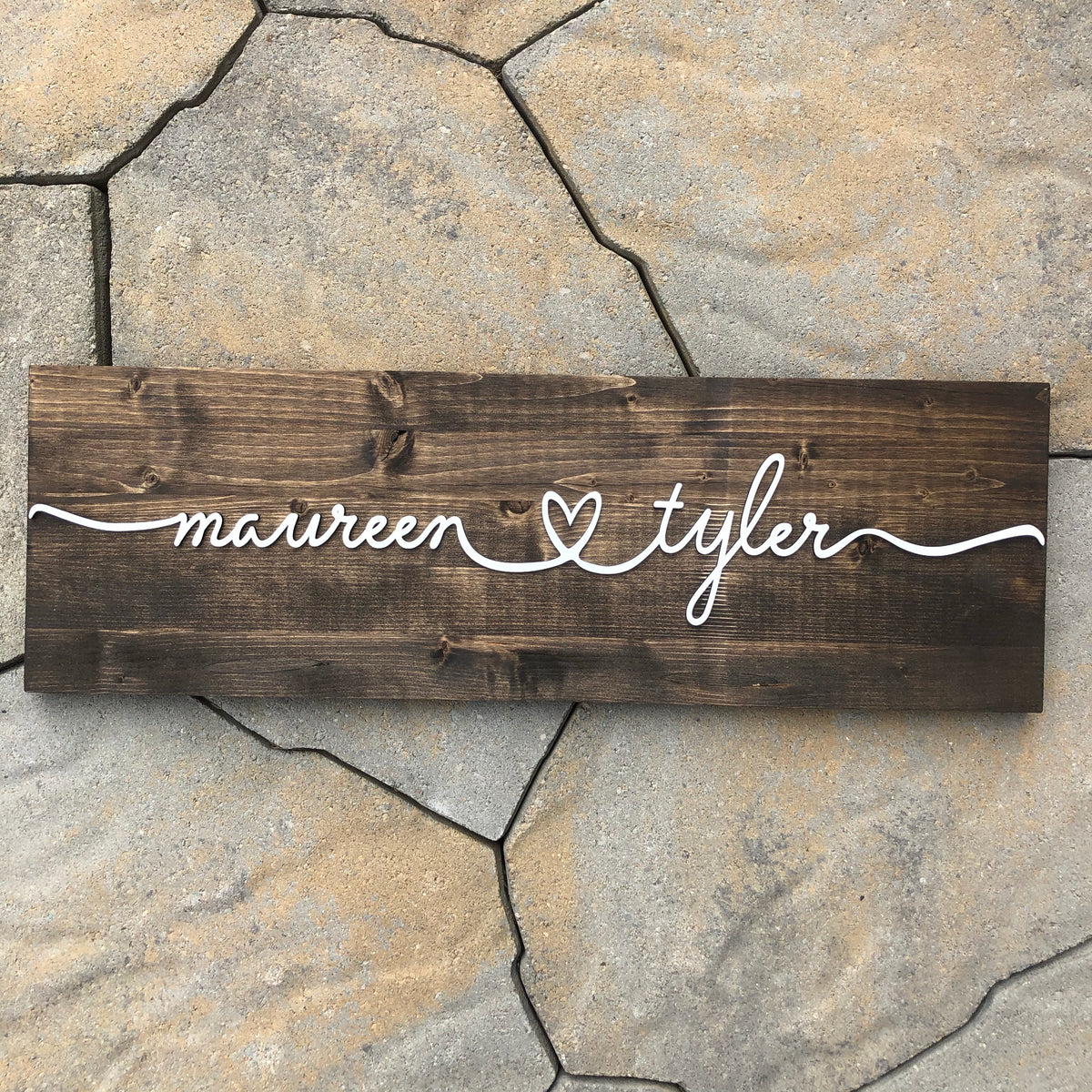 Name Sign with Heart – Alight Custom